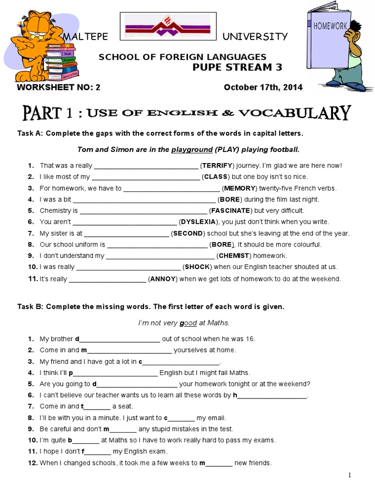 Pupe 14-15 St.3 Worksheet2 | PDF | Bracket | English Language