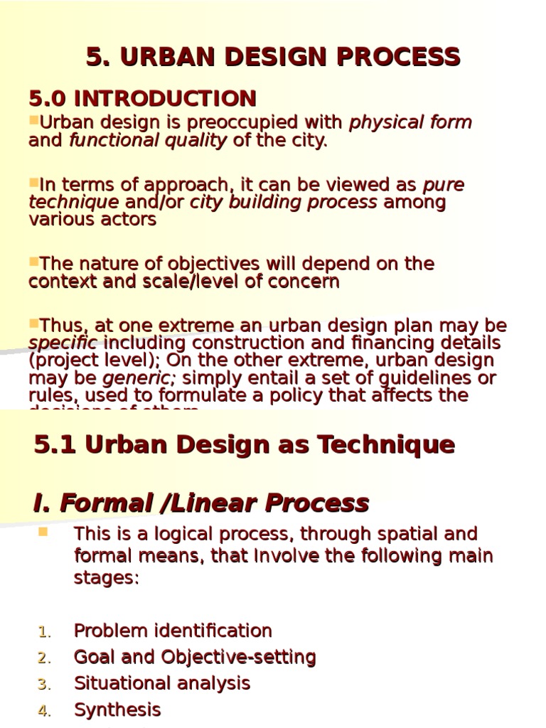 Urban Design Process Overview | PDF | Urban Design | Shape