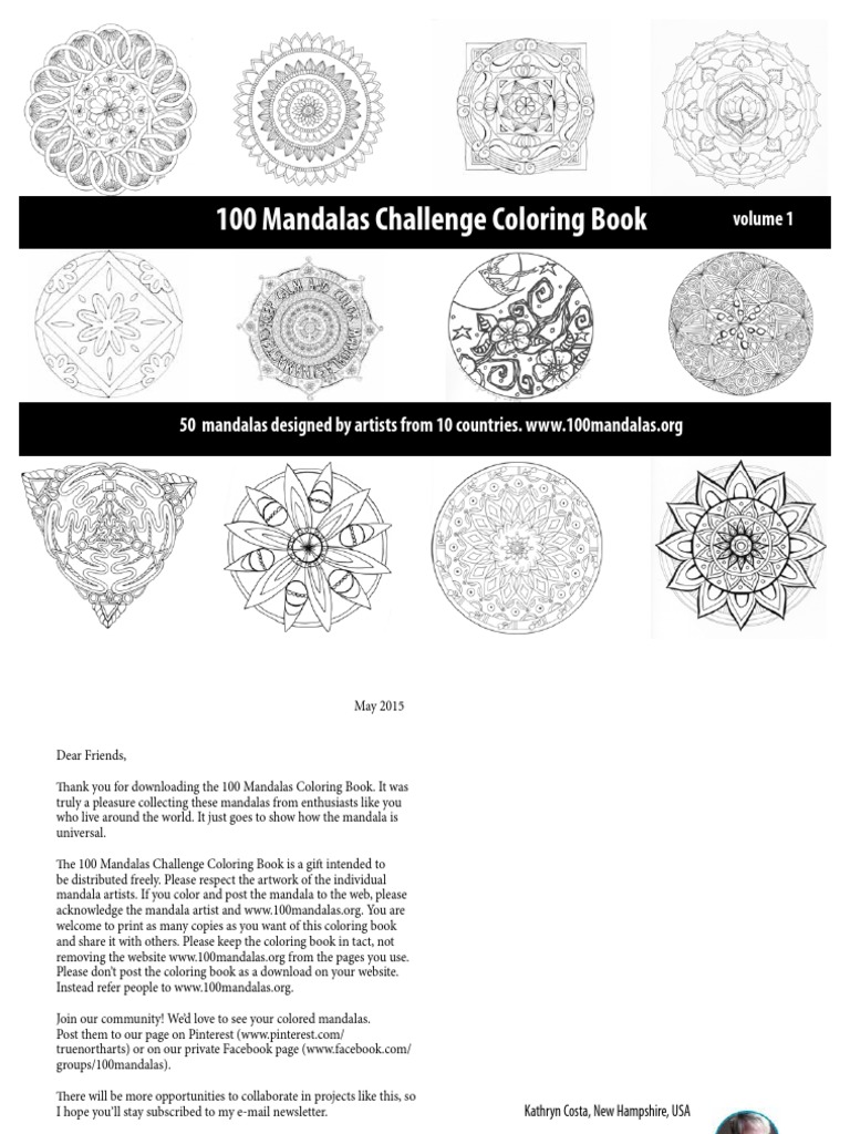 100 Mandalas Coloring Book Challenge | PDF | Carl Jung | Buddhist Practices