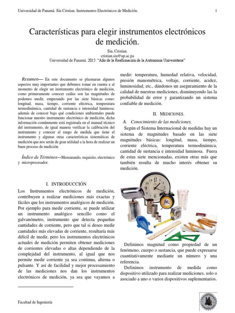 Características para Elegir Instrumentos Electrónicos de Medición ...