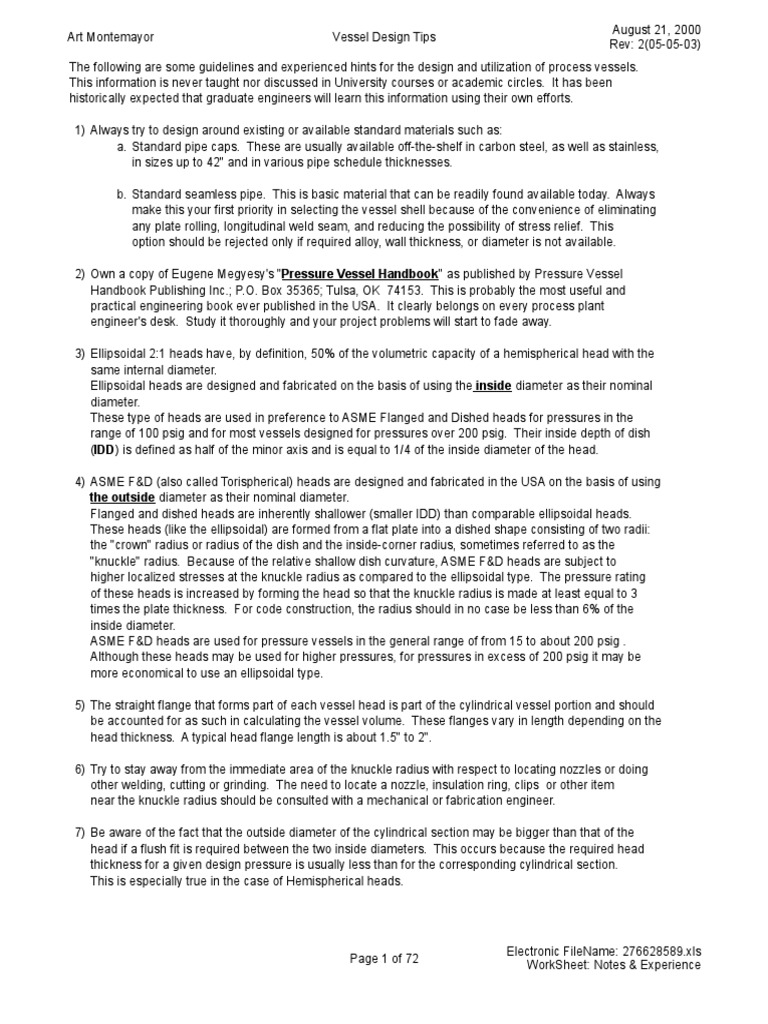 Vessel Volumes | PDF | Volume | Pipe (Fluid Conveyance)