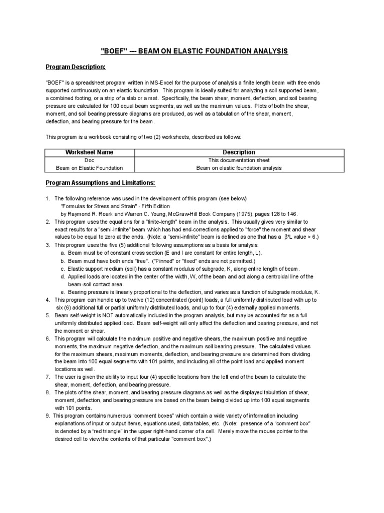 Beam Analysis on Elastic Foundation | PDF | Beam (Structure) | Shear Stress