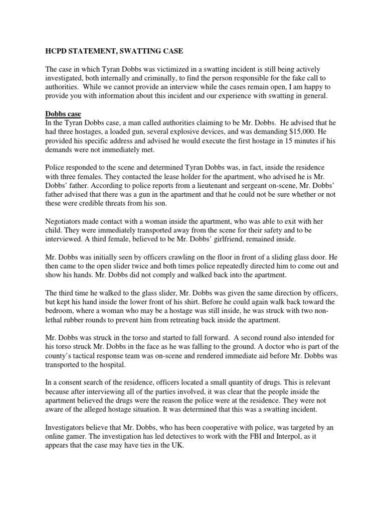 Howard County Police Statement On Swatting T Law Enforcement Agency
