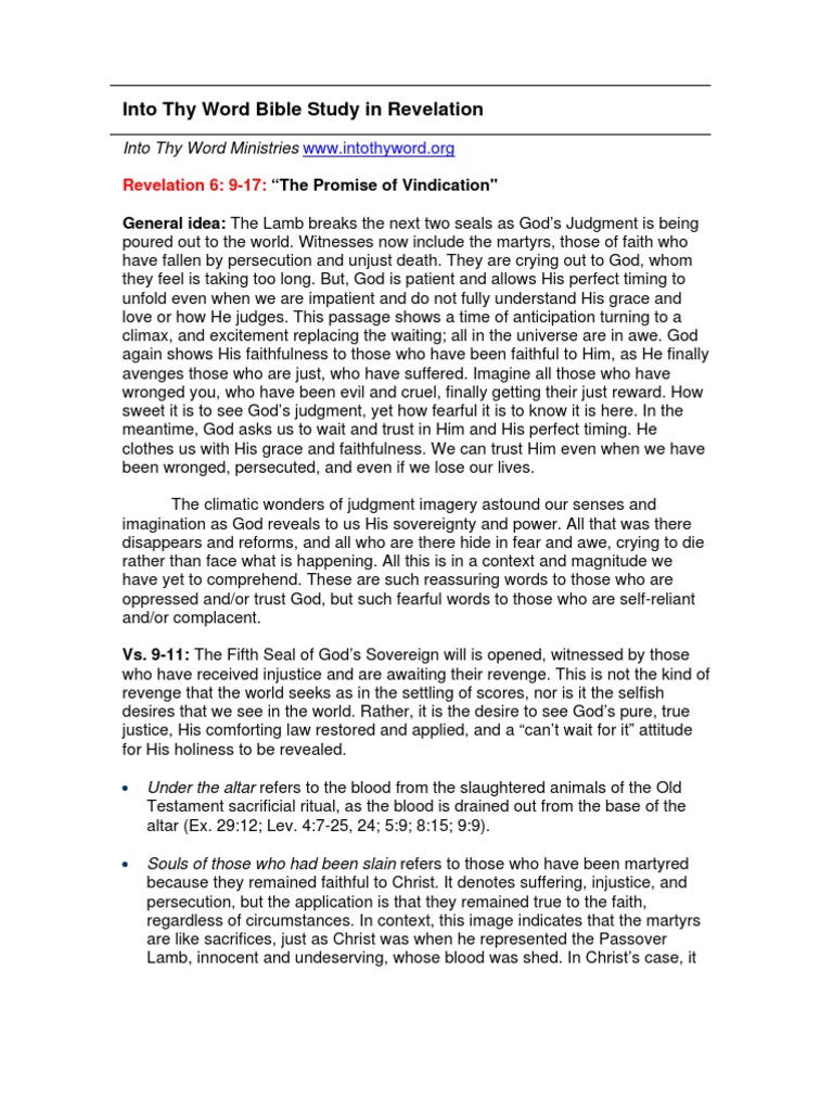 Into Thy Word Bible Study in Revelation | PDF | Great Tribulation ...