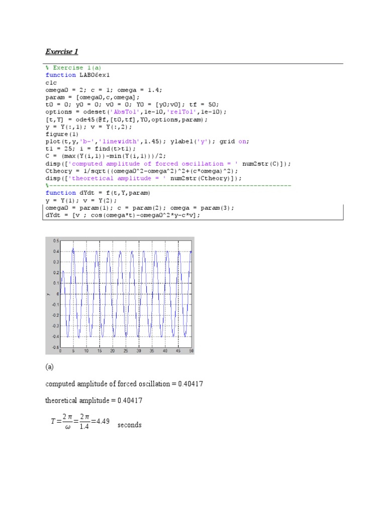 Lab 6 | PDF | Oscillation | Physics