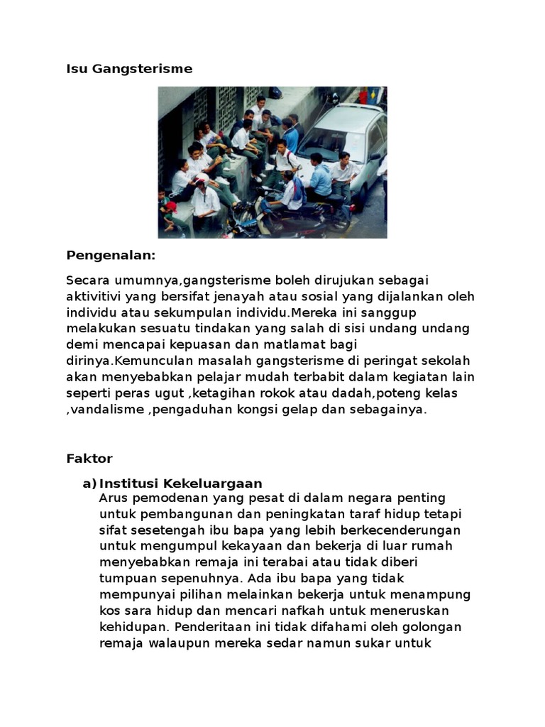 Isu Gangsterisme | PDF