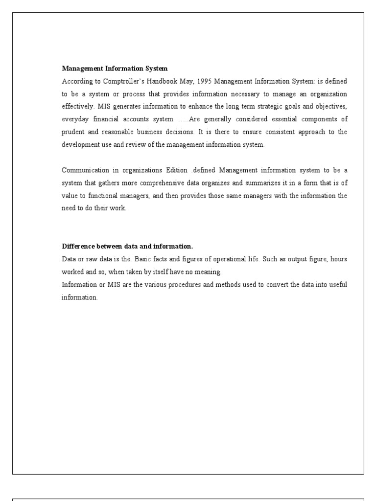 Management Information System | PDF | Management Information System ...