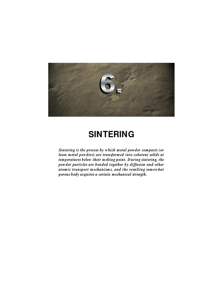 Basics of Sintering | PDF | Sintering | Iron
