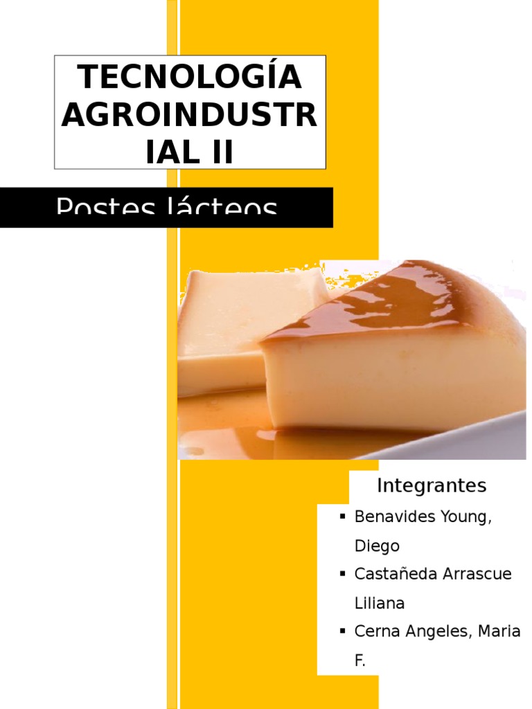 Análisis de la elaboración y tipos de flan como postre lácteo ...