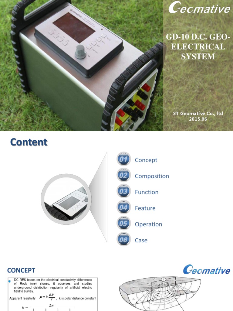 Geomative GD-10 D.C Geo-Electrical Res/IP Instrument | PDF | Electrical ...