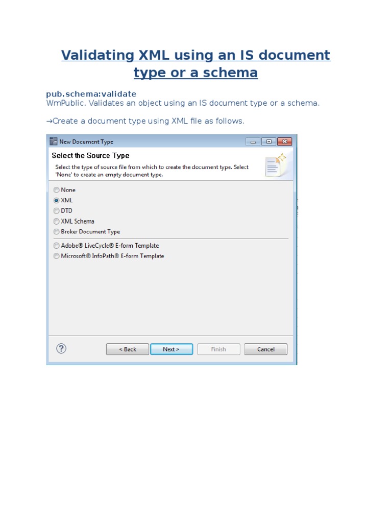 Validate XML with IS Document Types | PDF