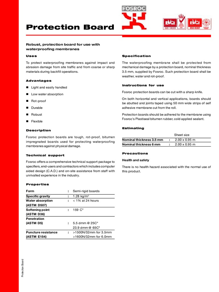 Protection Board | PDF | Concrete | Industries