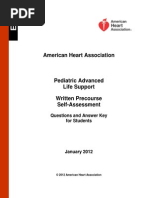AHA ELearning ACLS Precourse Self-Assessment and Precourse Work | PDF