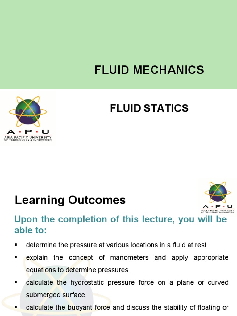 Fluid Statics | PDF | Buoyancy | Pressure Measurement