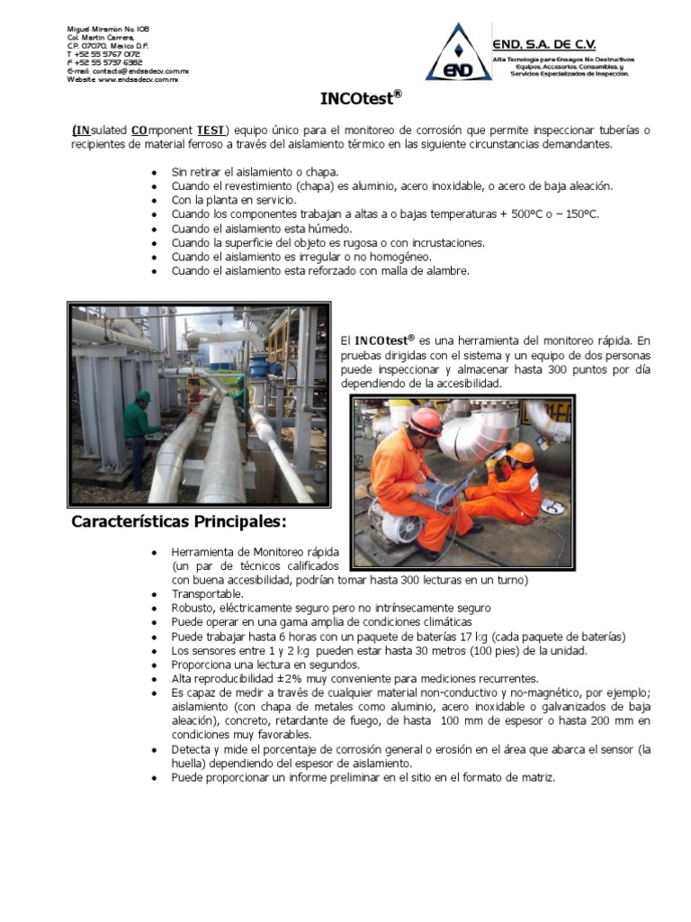 Descripcion Incotest | PDF | Aluminio | Acero