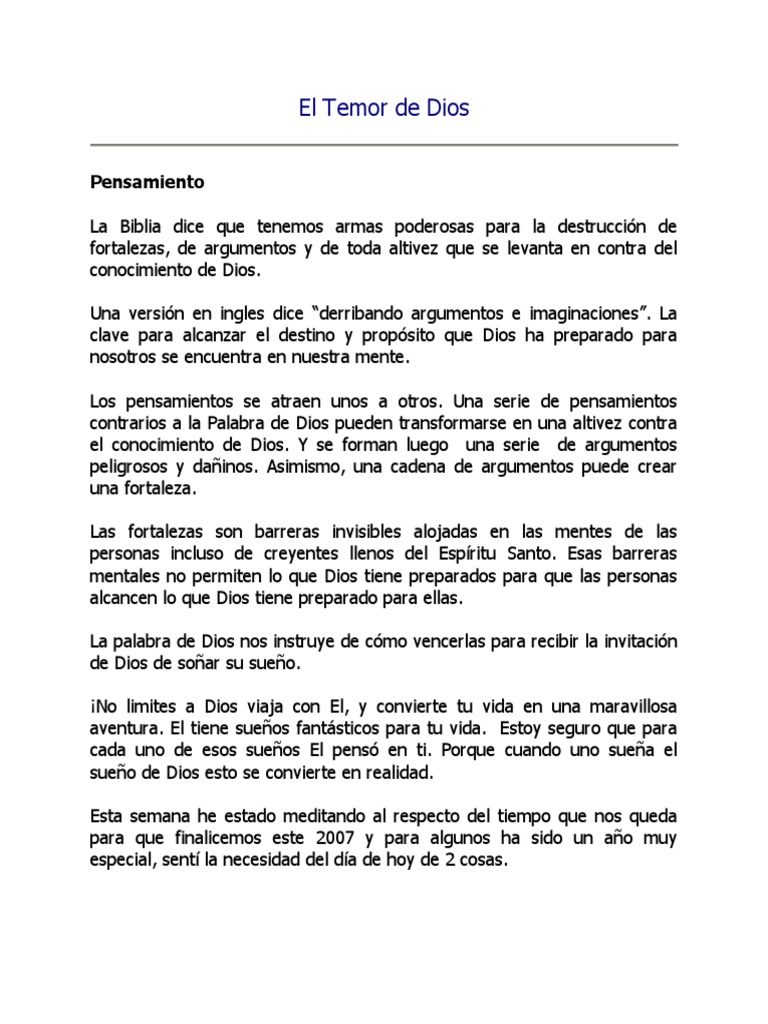 Bendiciones del Temor de Dios | PDF | Jacob | Dios