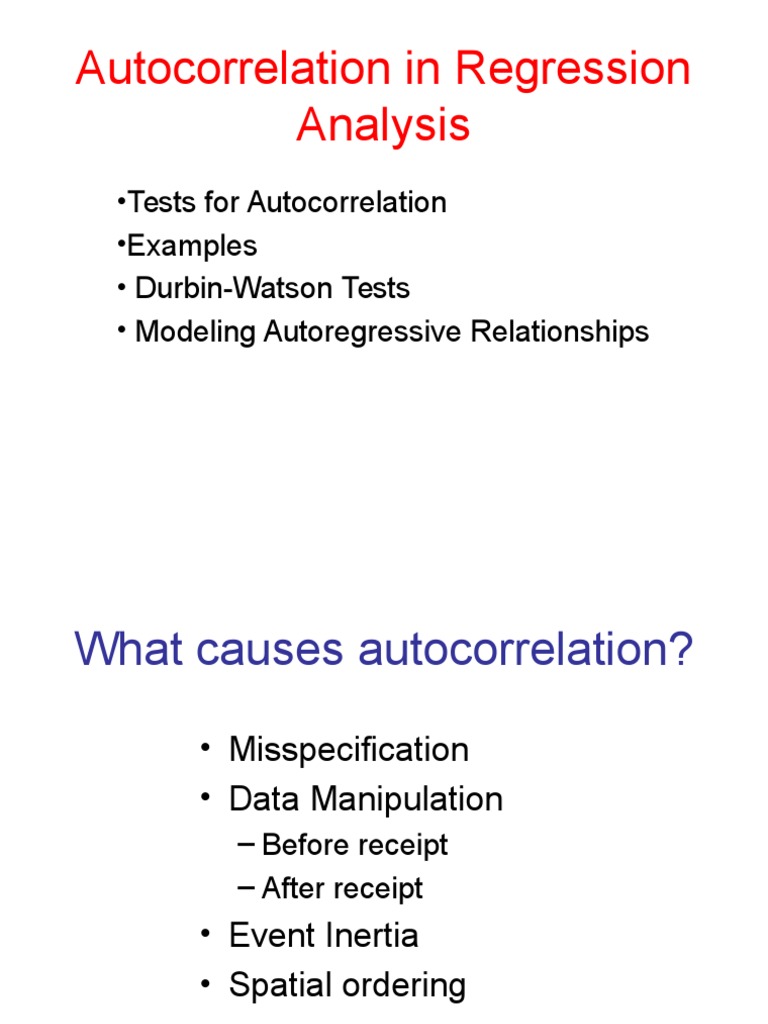 Autocorrelation Analysis Guide | PDF | Autocorrelation | Autoregressive ...