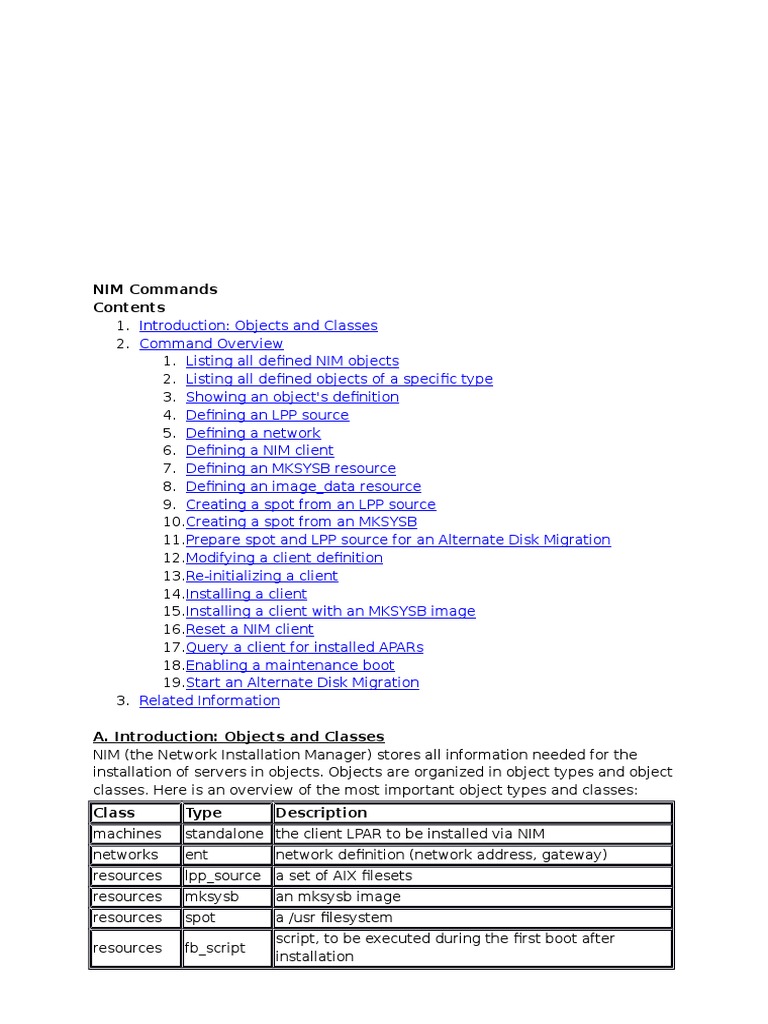 NIM Commands | Download Free PDF | Booting | Operating System Technology