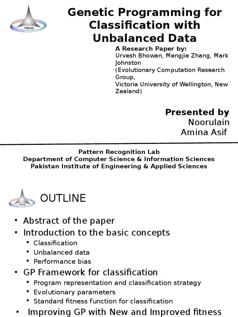 Genetic Programming For Classification With Unbalanced Data (Part 1) | Download Free PDF ...