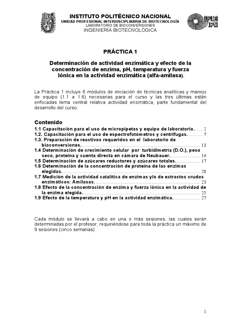 Manual de Bioconversiones | PDF | Enzima | Ligero