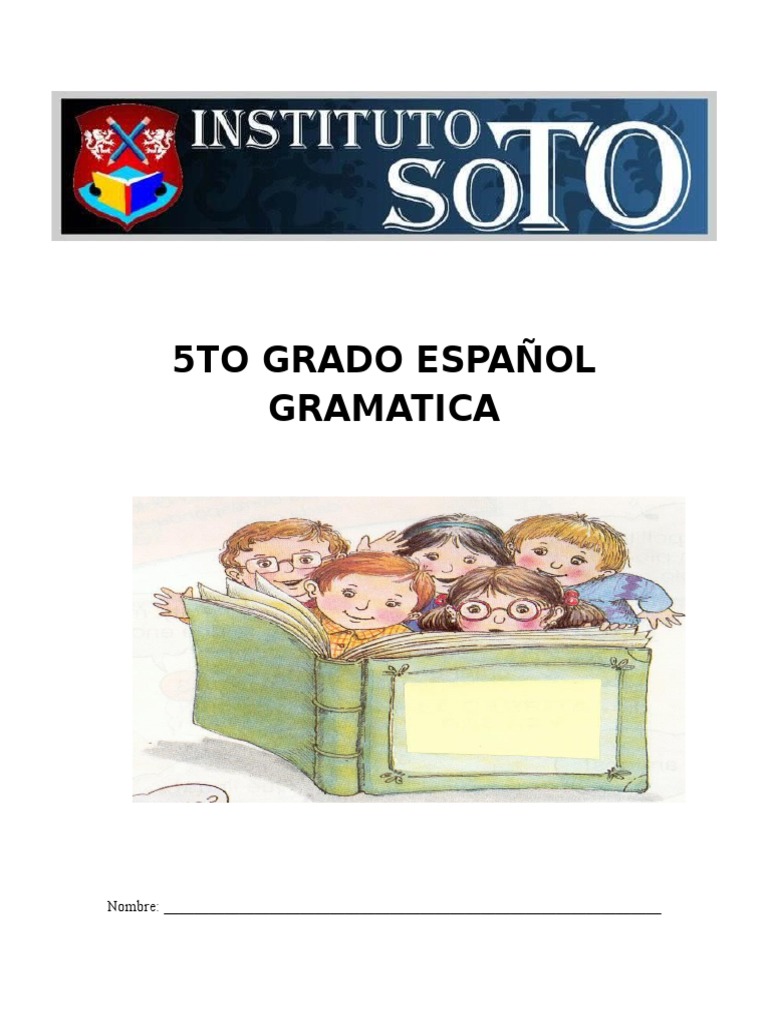 Gramática para Quinto de Primaria | PDF | Palabra | Adjetivo
