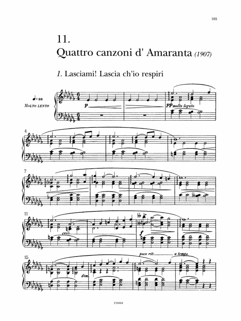 TOSTI - 4 Canzoni D'amaranta | PDF