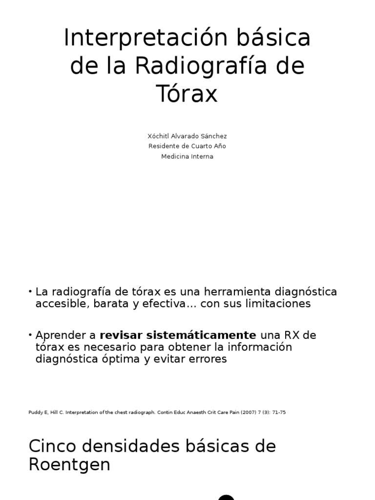 Interpretación Básica de La Radiografía de Tórax | PDF | Pulmón | Estómago