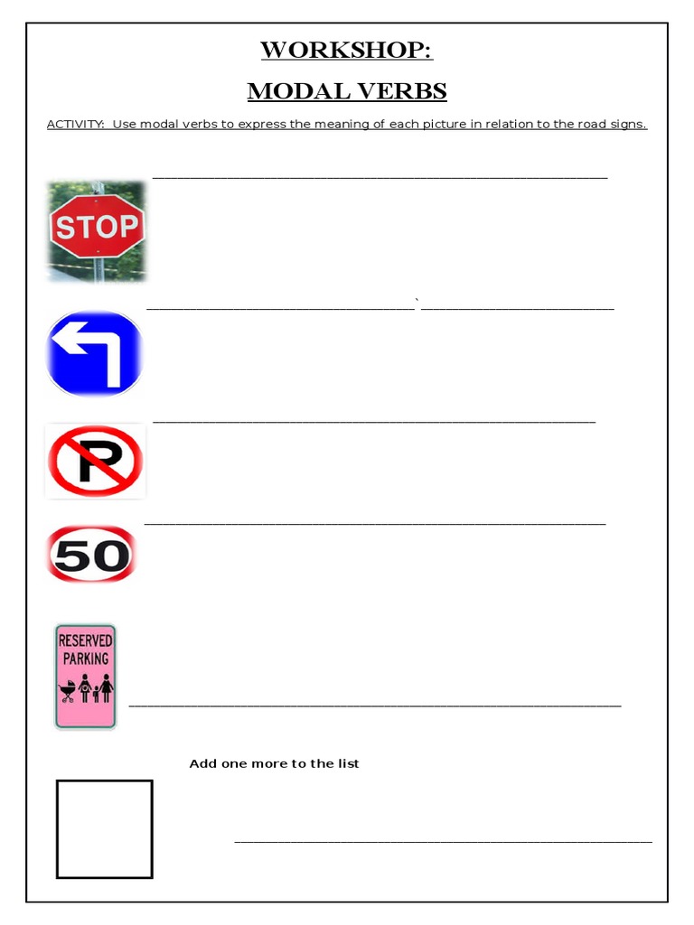 Workshop on Modal Verbs Activities | PDF