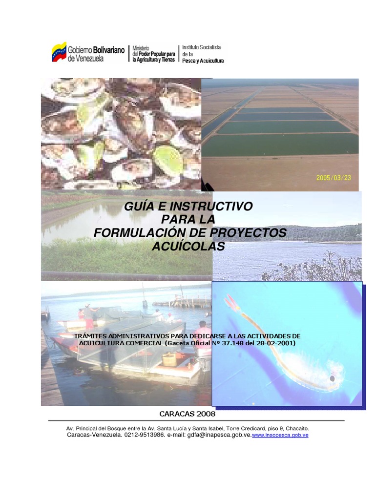Guía Proyectos Acuícolas Venezuela | PDF | Agua | Depreciación