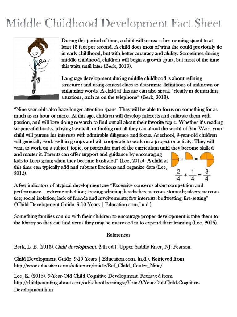 Middle Childhood Development Guide | PDF | Career & Growth | Wellness