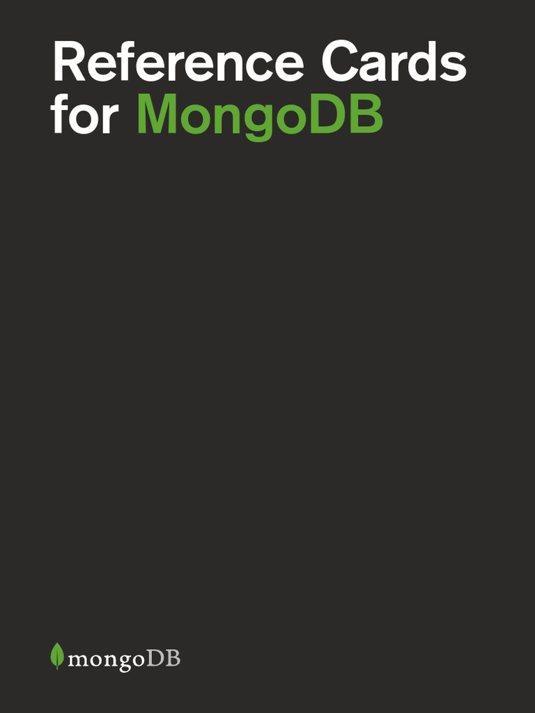 MongoDB Reference Card | PDF | Mongo Db | Database Index