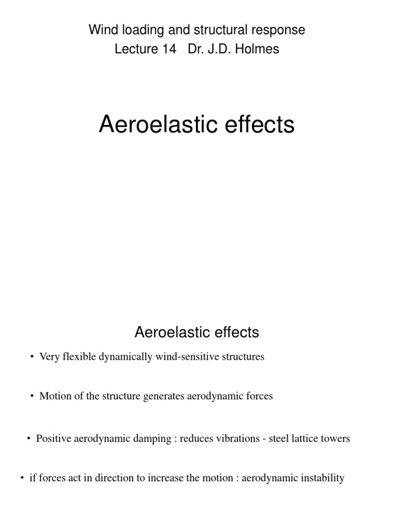 Aeroelastic Galloping | PDF | Aerodynamics | Force