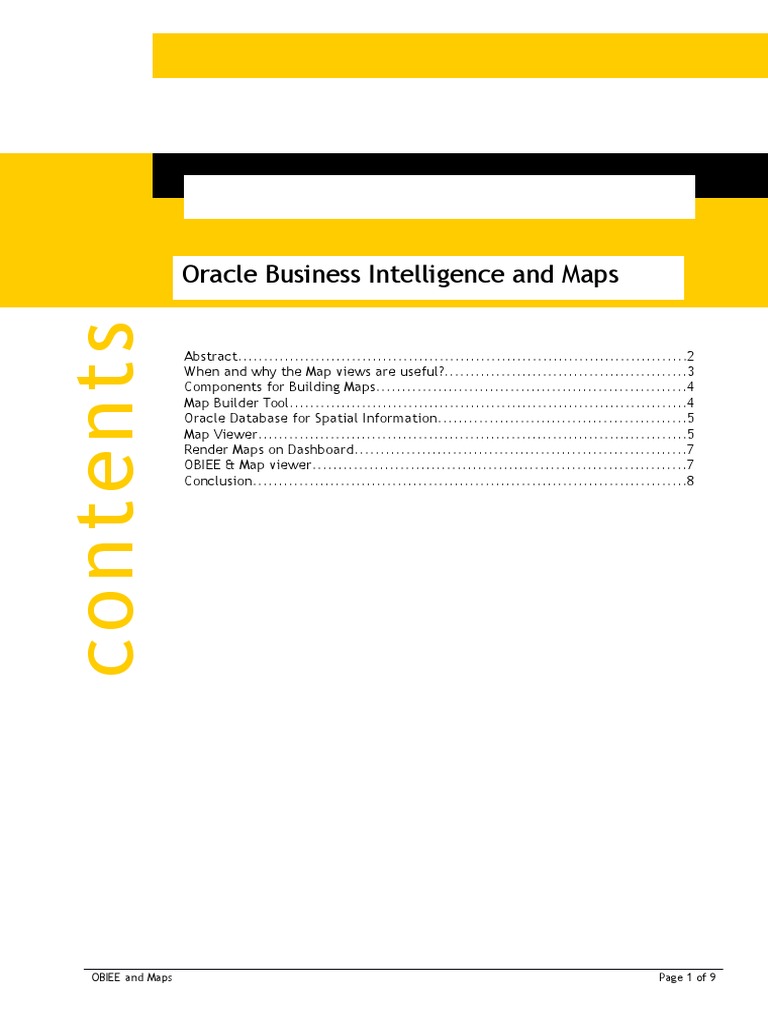 WhitePaper OBIEE Maps 25032013 v01 | PDF | Oracle Database | Map