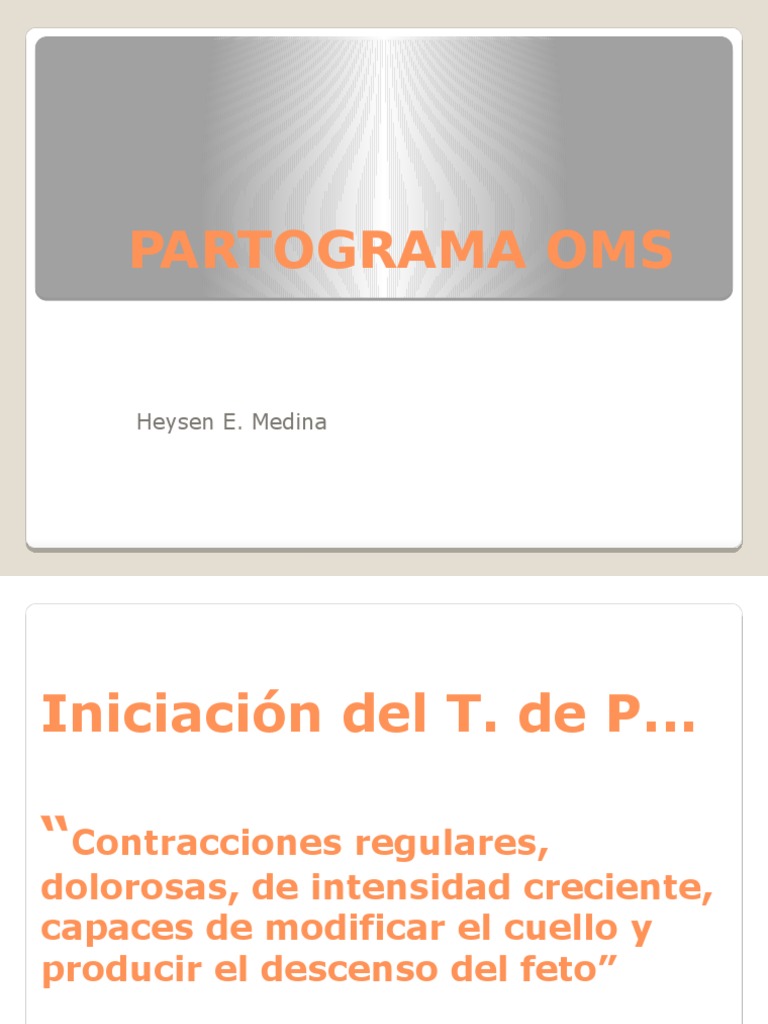 Guía Completa del Partograma OMS | PDF | Parto | Salud maternal