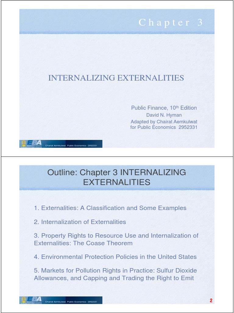 Ch03 Internalizing Externalities - 2015 | PDF | Externality | Air Pollution