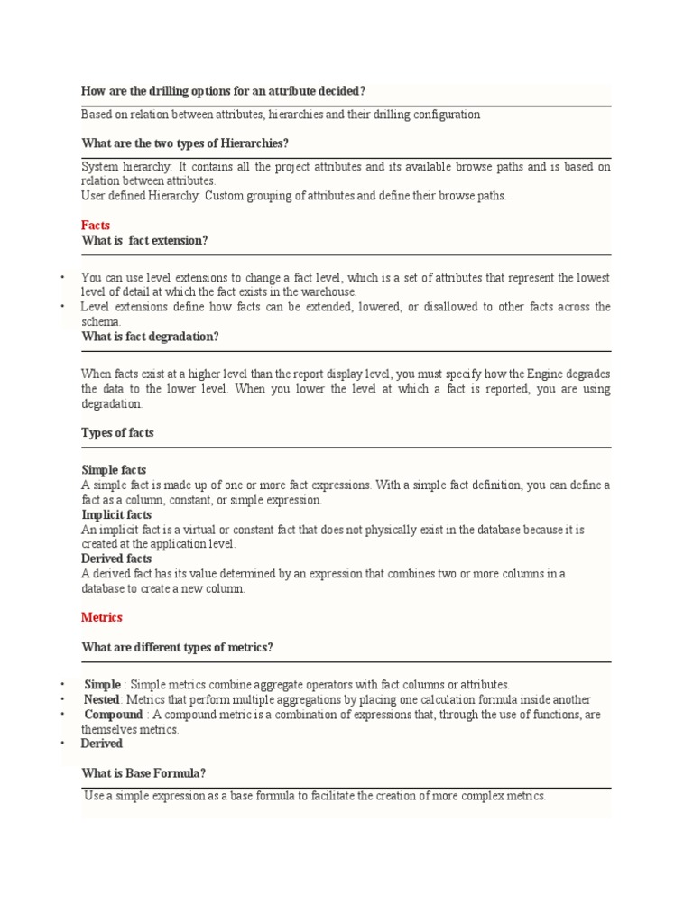 Microstrategy Interview Questions | PDF | Formula | Databases