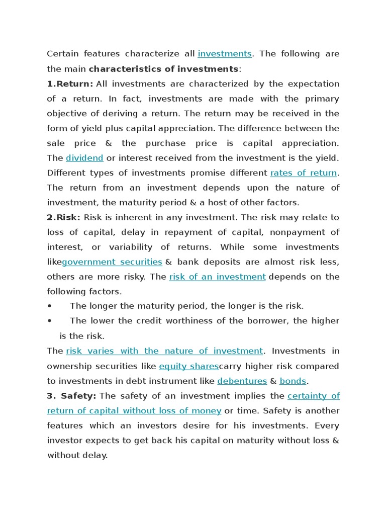 Certain Features Characterize All | PDF | Bonds (Finance) | Yield (Finance)