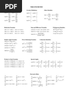 Magic Hexagon For Trig Identities | PDF | Trigonometric Functions | Sine
