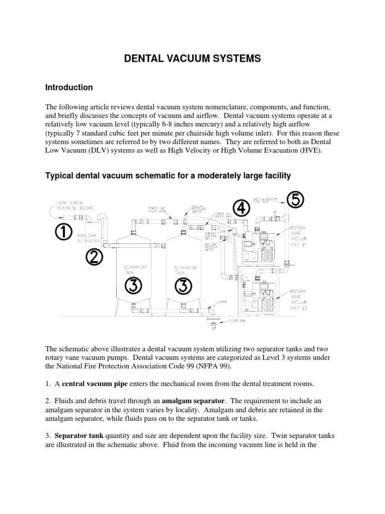 Overview of Dental Vacuum Systems | PDF | Turbine | Pump