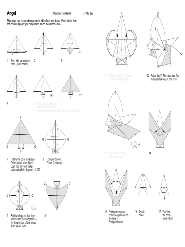 Step-by-Step Origami Angel Instructions | PDF