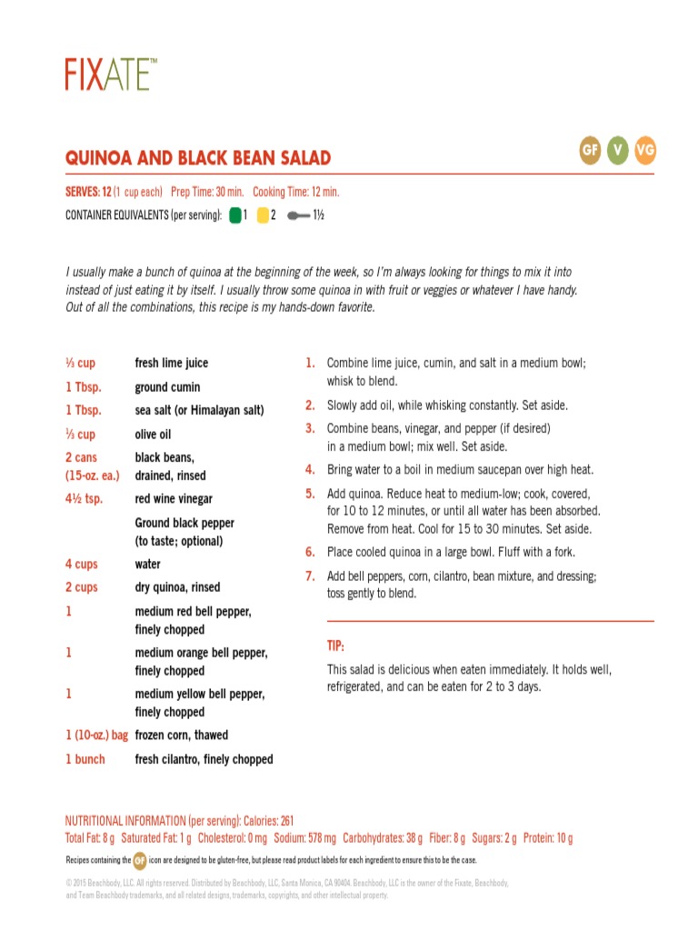 Fixate Recipes | PDF | Nutrition Facts Label | Roasting