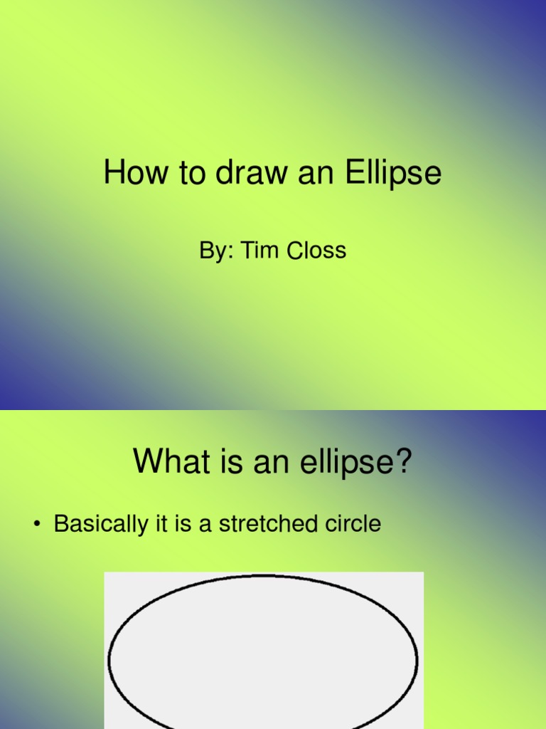 How To Draw An Ellipse | PDF