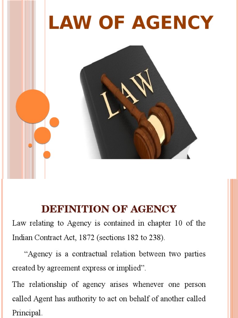 Law Of Agency Pdf Law Of Agency Virtue