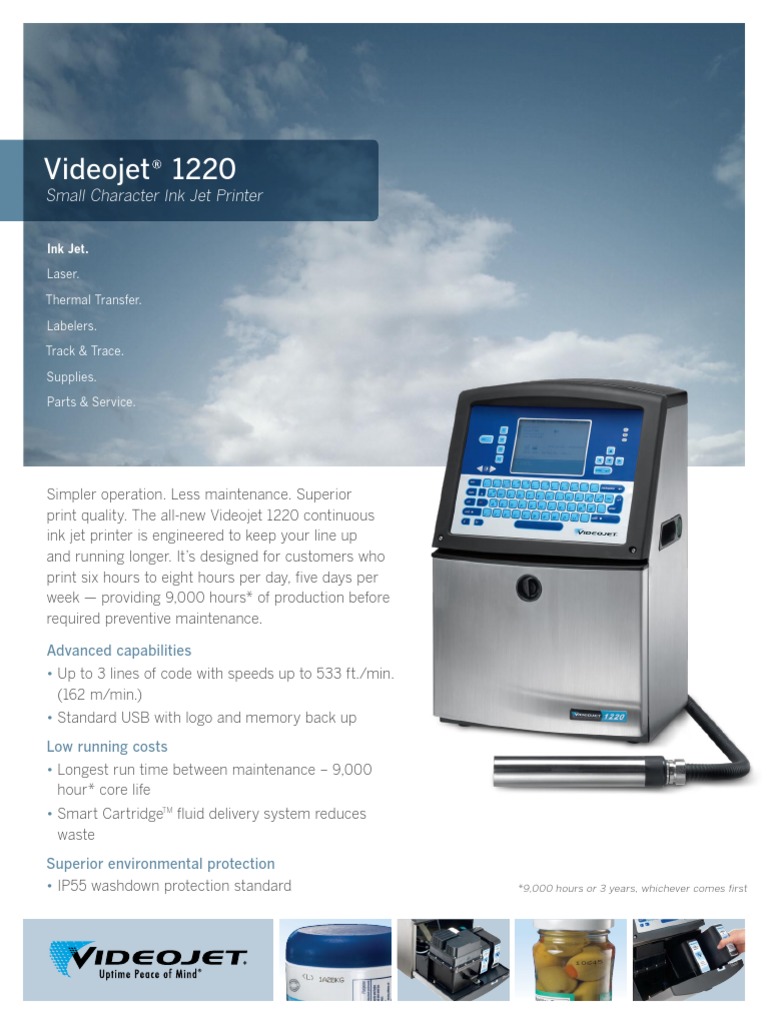 Manual de Codificadoras Videojet Modelo 1220 | PDF | Printer (Computing ...