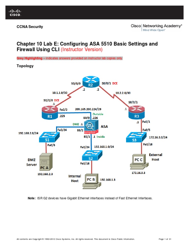 CCNA Security 1.1 Laboratorios Instructor Part 2 | PDF | Ip Address | Router (Computing)
