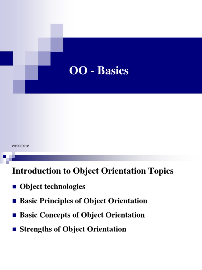 1 Oo Basics Pdf Object Oriented Programming Inheritance Object 5928