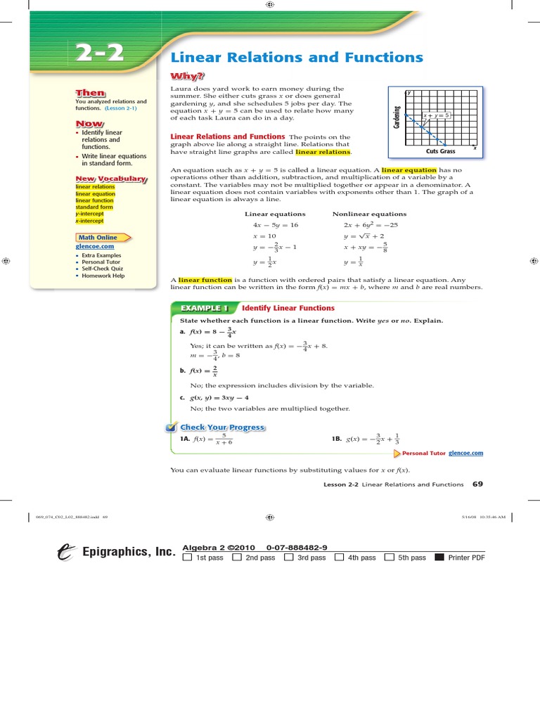 Linear Equation | PDF | Line (Geometry) | Equations