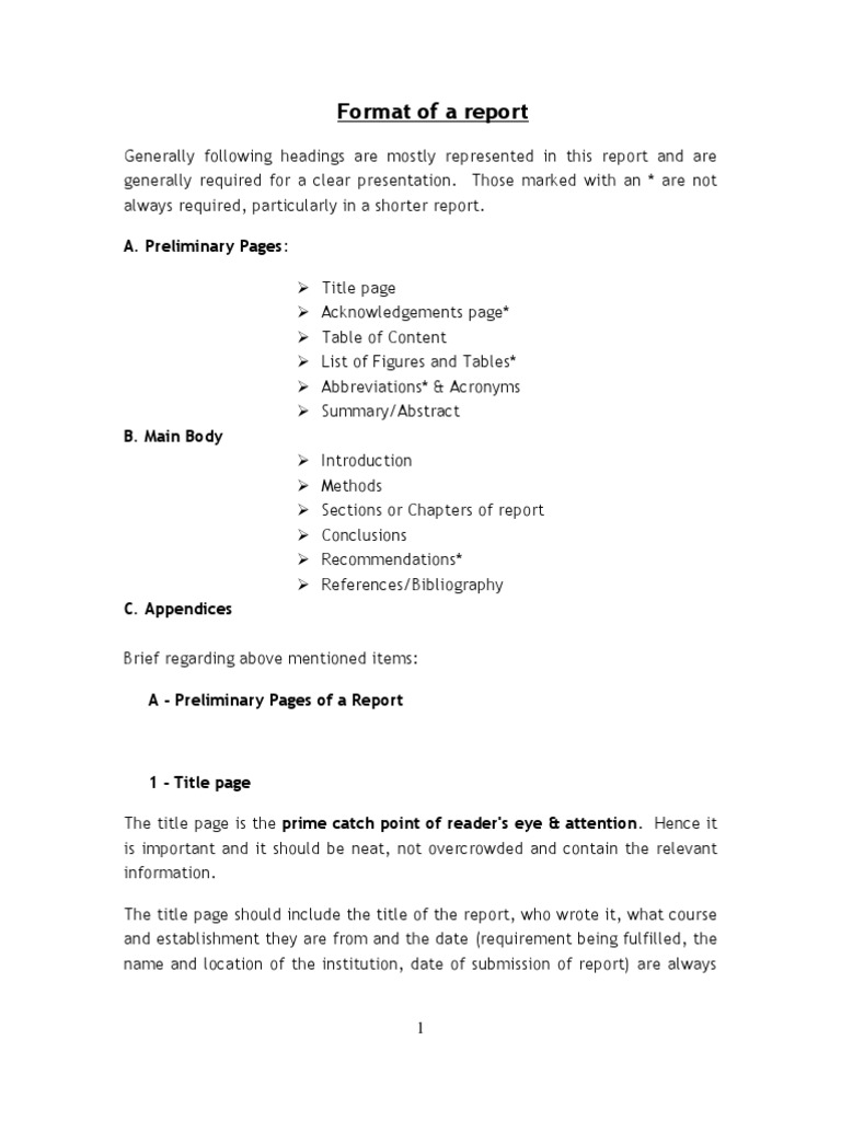 Report Writing Format Guide | PDF | Proofreading | Page Layout