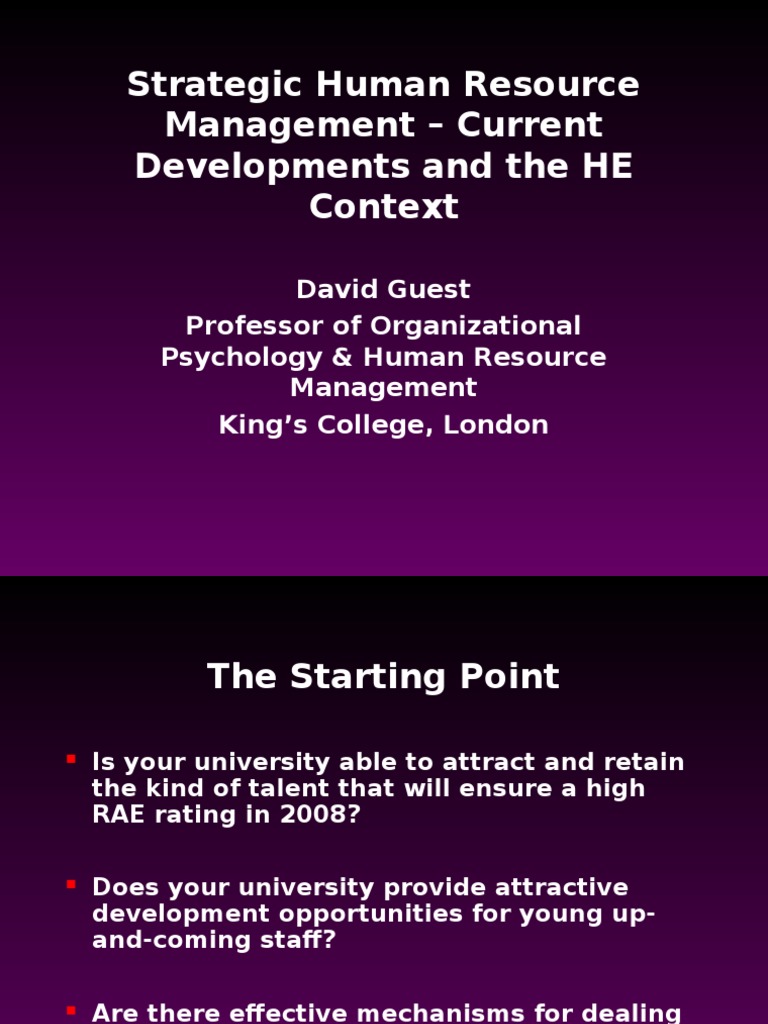 David Guest Slides | Download Free PDF | Human Resource Management ...