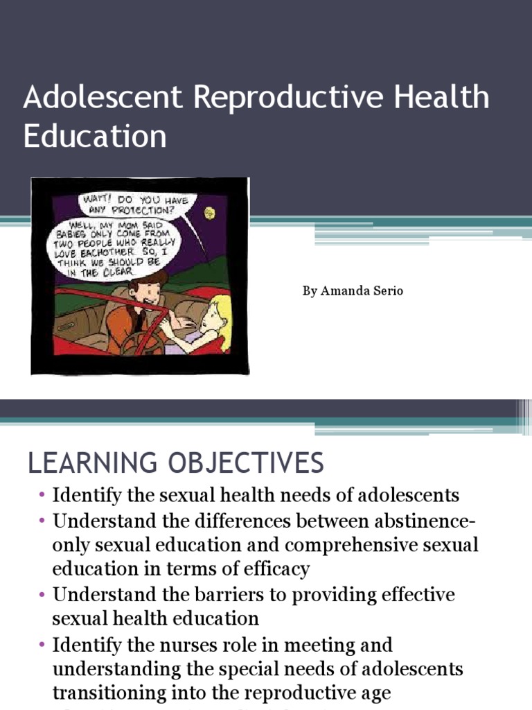 Adolescent Reproductive Health Education | PDF | Sex Education ...